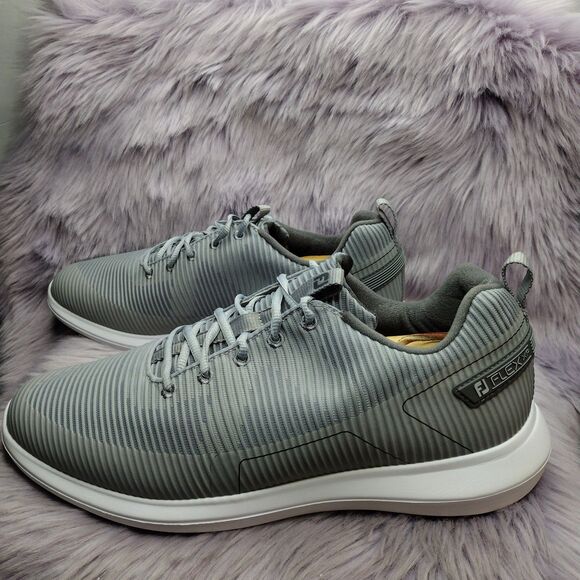 FootJoy | Shoes | Fj Flex Xp Mens Size 3 M Golf Shoes Spikeless Gray ...